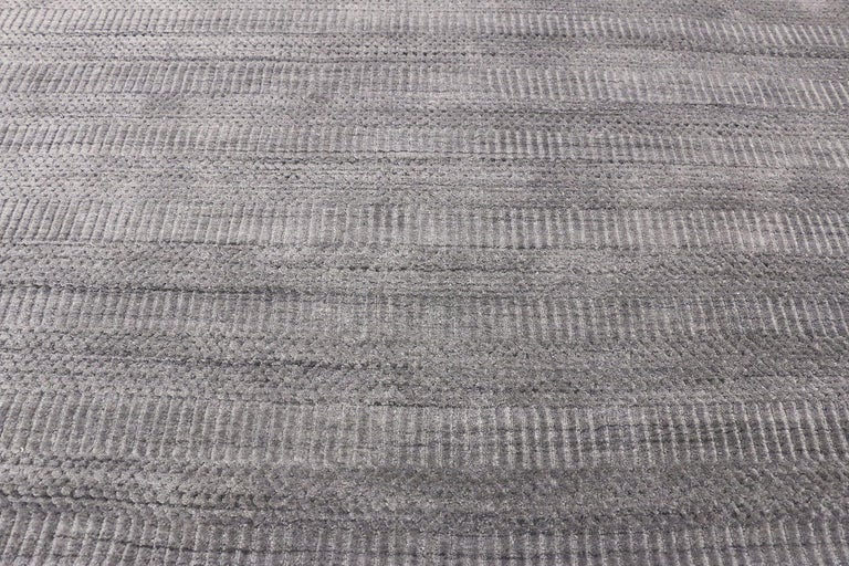 New Transitional Gray Area Rug with Modern Scandinavian Danish Style ...