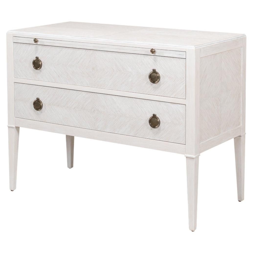 Transitional Painted Oak Dresser, Working White For Sale at 1stDibs