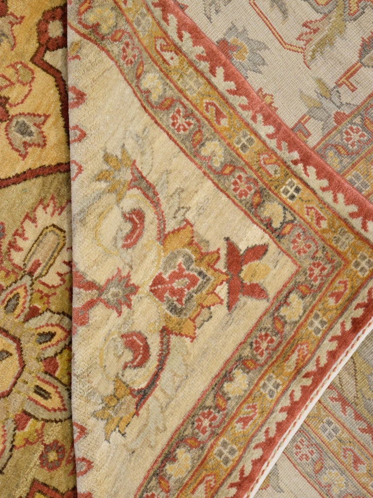 Transitional Red, Taupe, and Gold Persian Bakhtiari Carpet from Orley ...