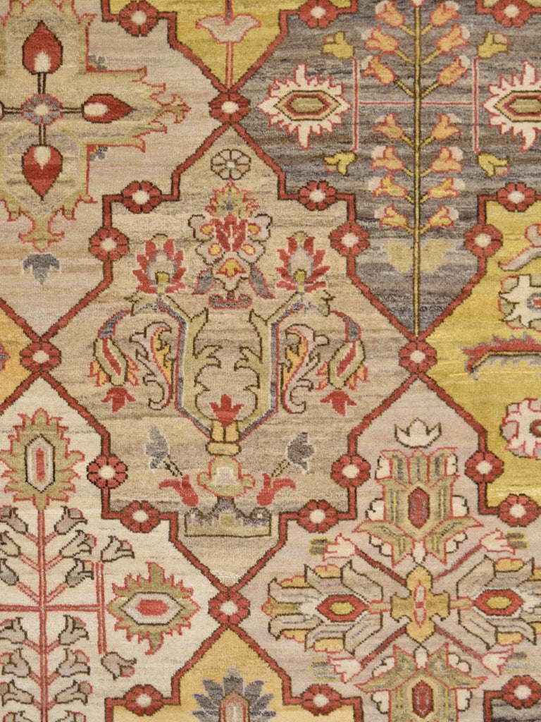 Transitional Red, Taupe, and Gold Persian Bakhtiari Carpet from Orley Shabahang For Sale at 1stDibs