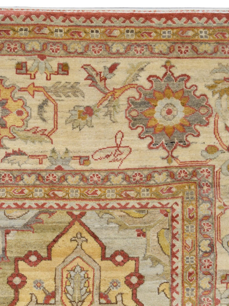 Transitional Red, Taupe, and Gold Persian Bakhtiari Carpet from Orley ...