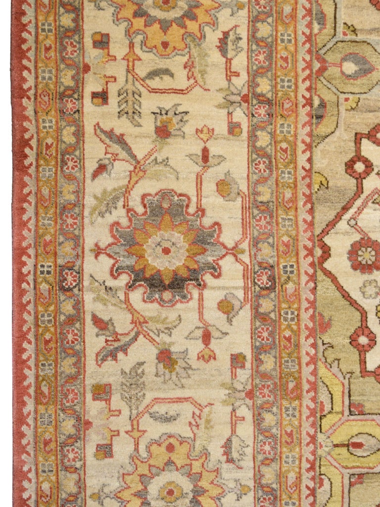 Transitional Red, Taupe, and Gold Persian Bakhtiari Carpet from Orley Shabahang For Sale at 1stDibs
