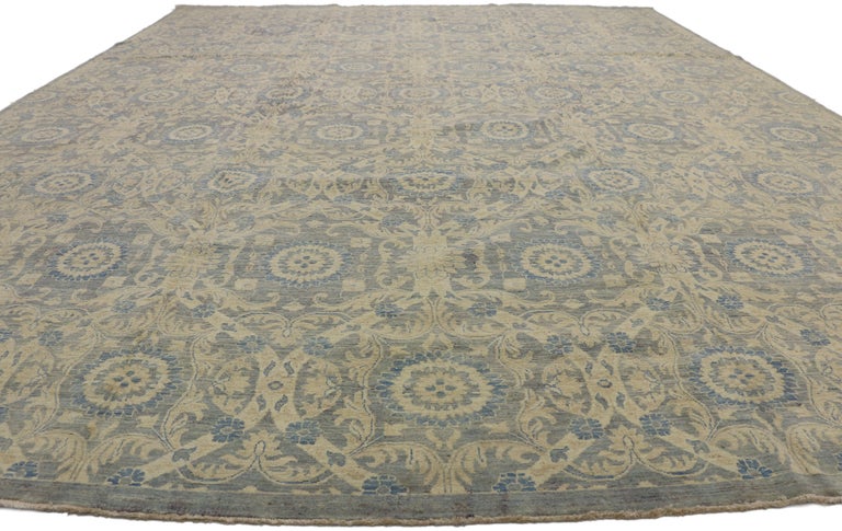 New Transitional Area Rug with Farmhouse Cottage Style and Orphism Ogee ...
