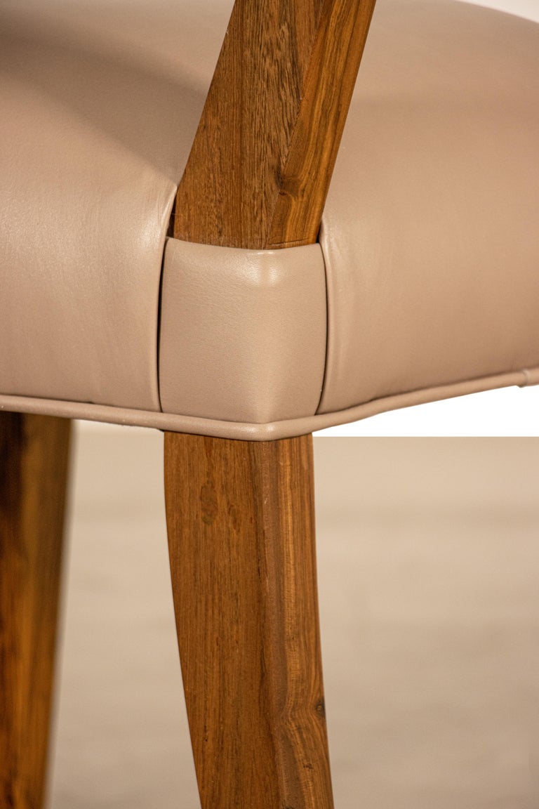 Transitional Wood Dining Chair in Leather or COM/COL from Costantini ...