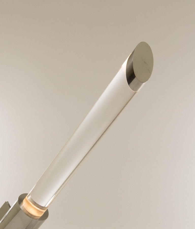 Transparant Perspex Italian Table Lamp, 1970s For Sale at 1stDibs
