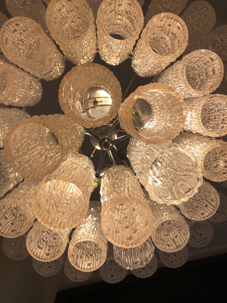 Transparent Glass Toni Zuccheri for Venini 6 Lights Chandelier at ...