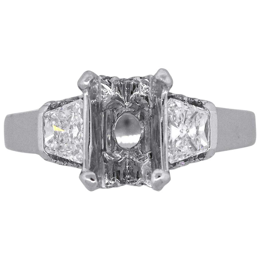 North South Ring Featuring Trapezoid Set For Sale at 1stDibs