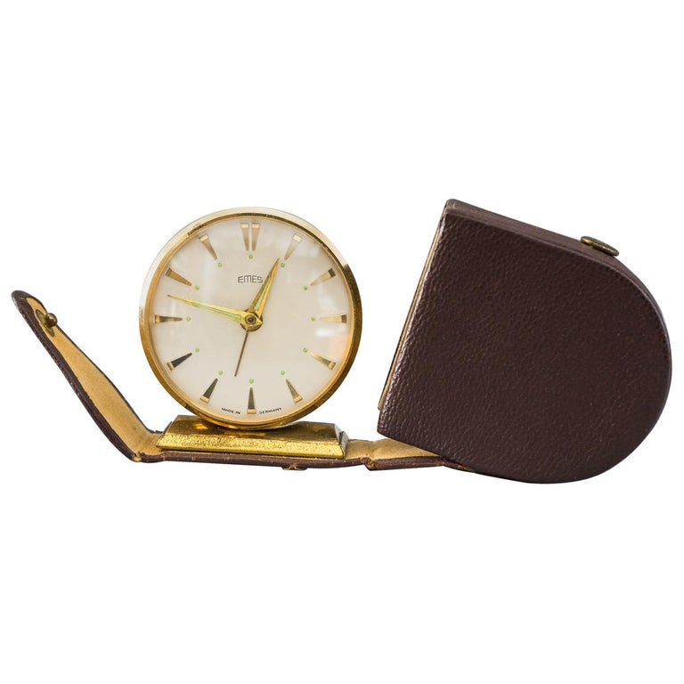 Travel Alarm Clock from "Emes", Germany, circa 1960s For Sale at 1stDibs