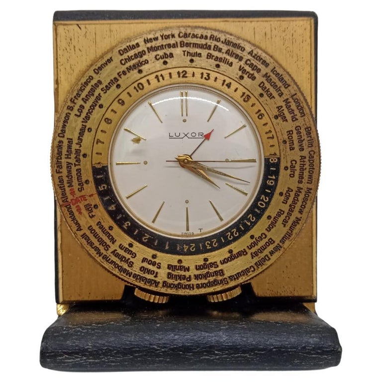Travel clock Luxor World time For Sale at 1stDibs
