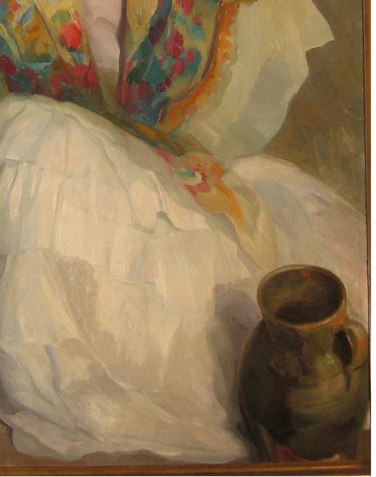 "Traveler" Gipsy Woman, Oil on Canvas, Julio Moisés Fernández de ...