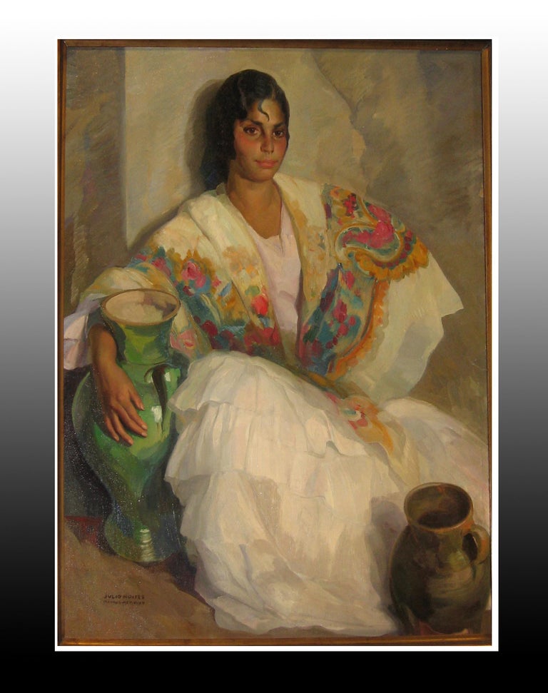 "Traveler" Gipsy Woman, Oil on Canvas, Julio Moisés Fernández de ...