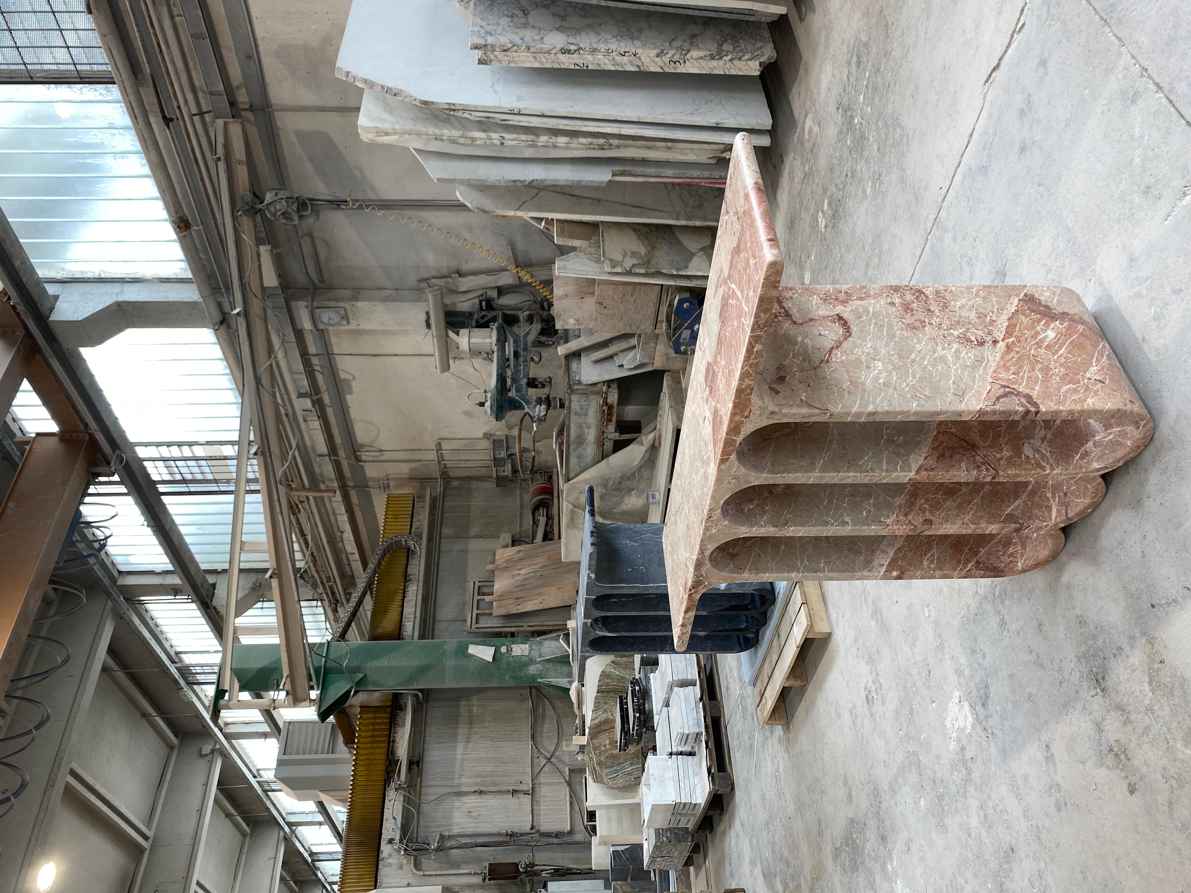 Travertin Arches 3 console extended For Sale at 1stDibs