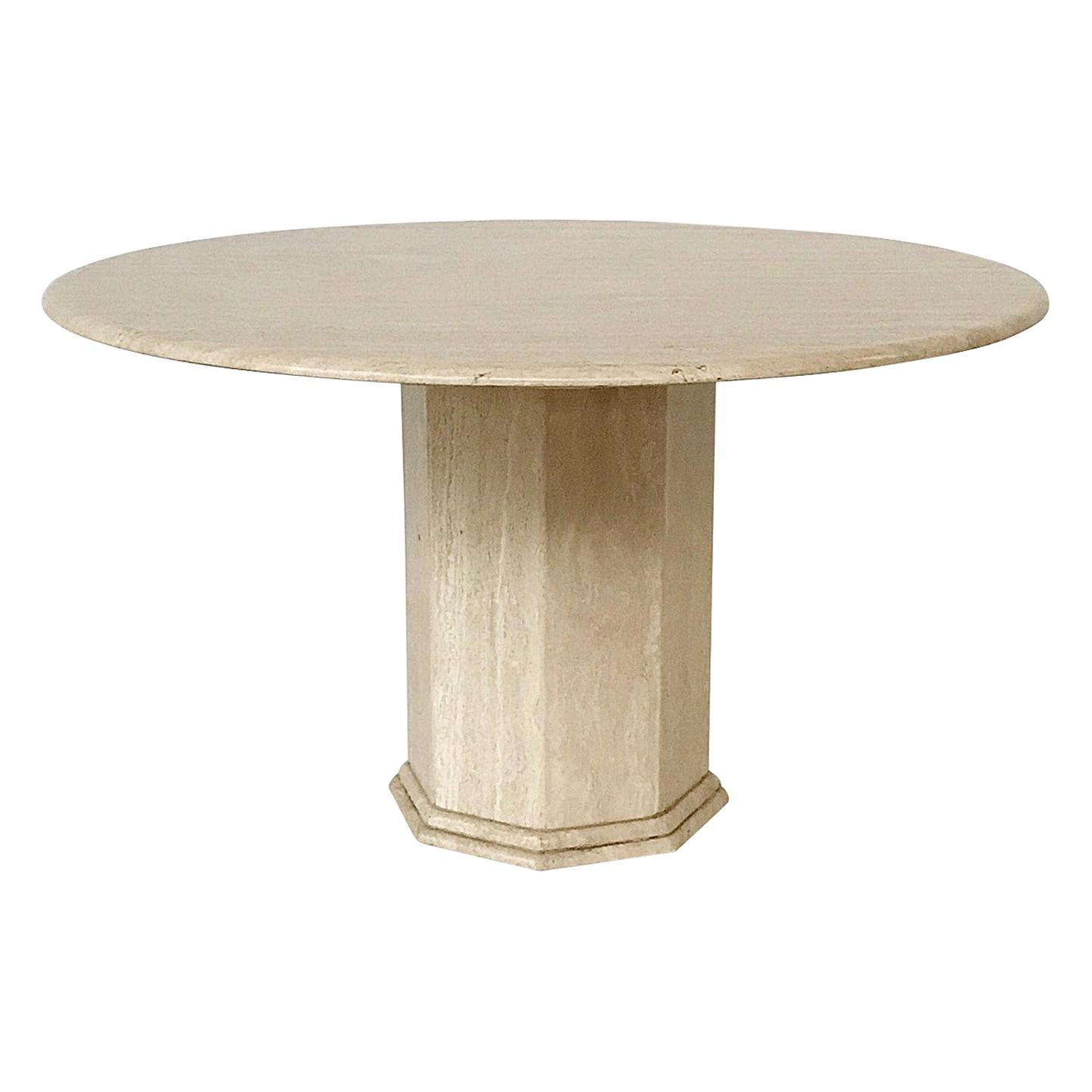 Travertin Dining Table at 1stDibs | table travertin
