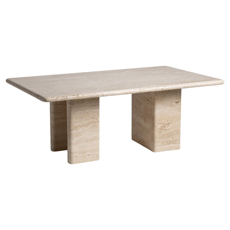 Travertine Coffee Table, Belgium, circa 1970 at 1stDibs