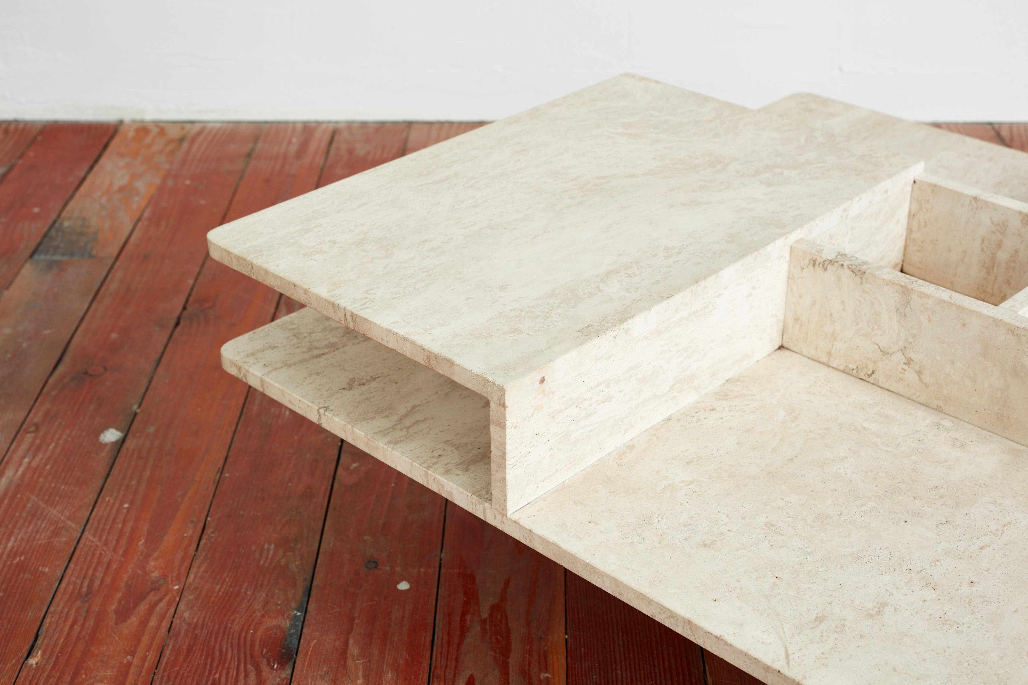 Travertine Coffee Table For Sale at 1stDibs