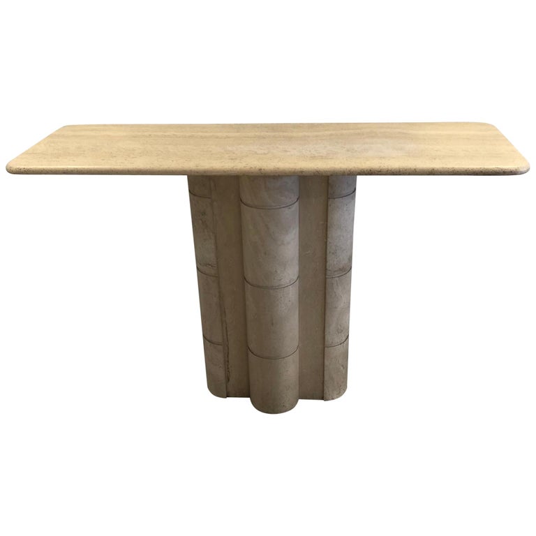 Travertine Console, 1970 For Sale at 1stDibs