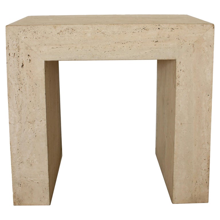 Travertine Console, circa 1970, Italy For Sale at 1stDibs