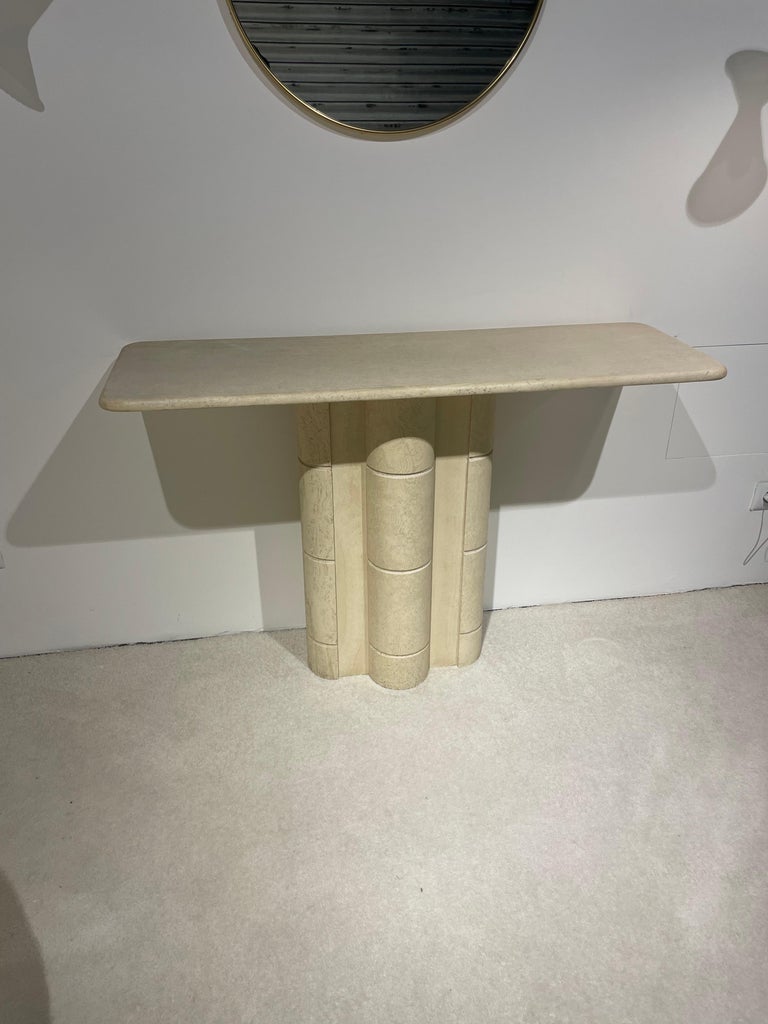 Travertine Console For Sale at 1stDibs