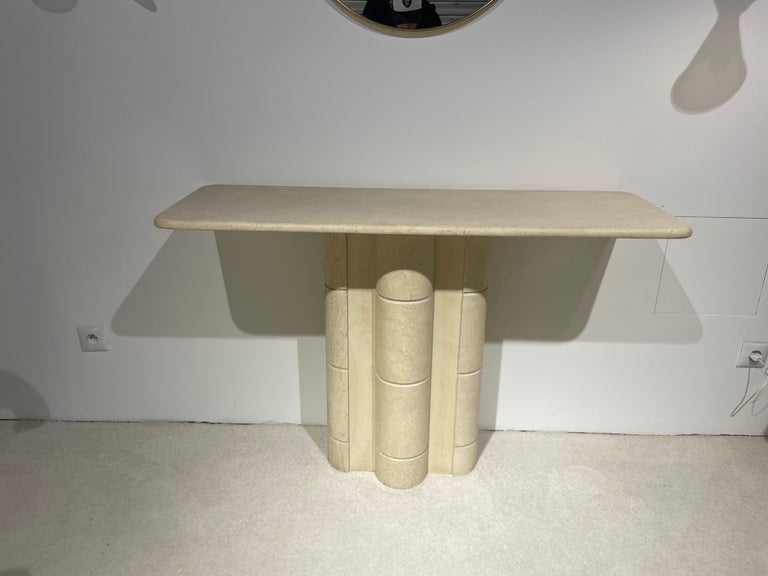 Travertine Console For Sale at 1stDibs