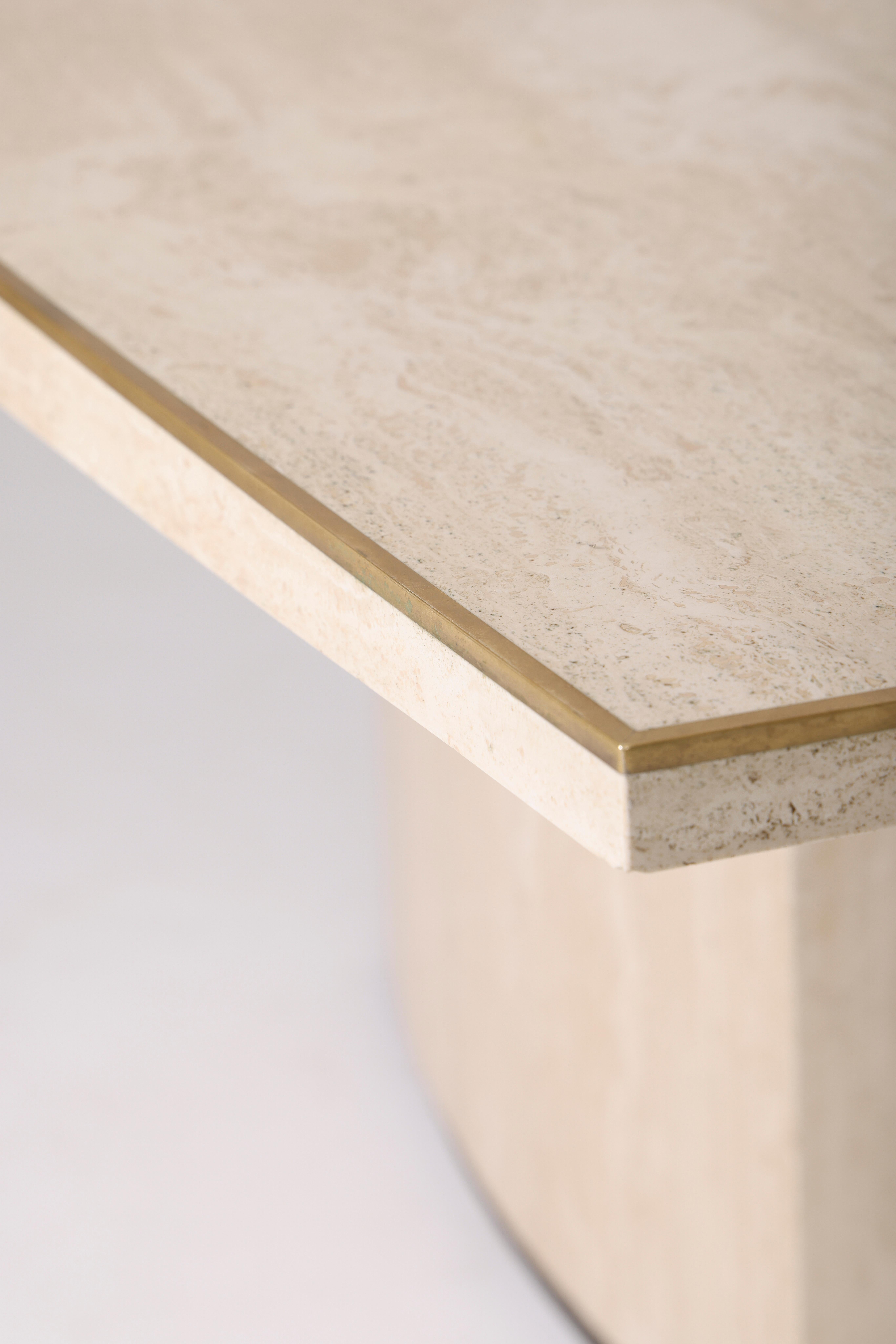 Travertine Dining Table by Willy Rizzo, 1970s For Sale at 1stDibs