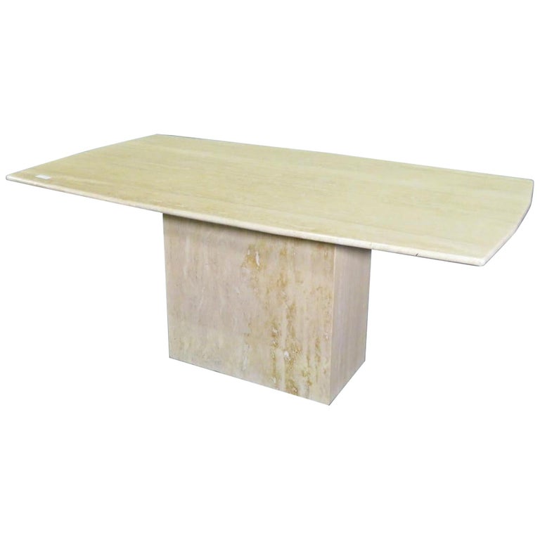 Travertine Dining Table For Sale at 1stDibs