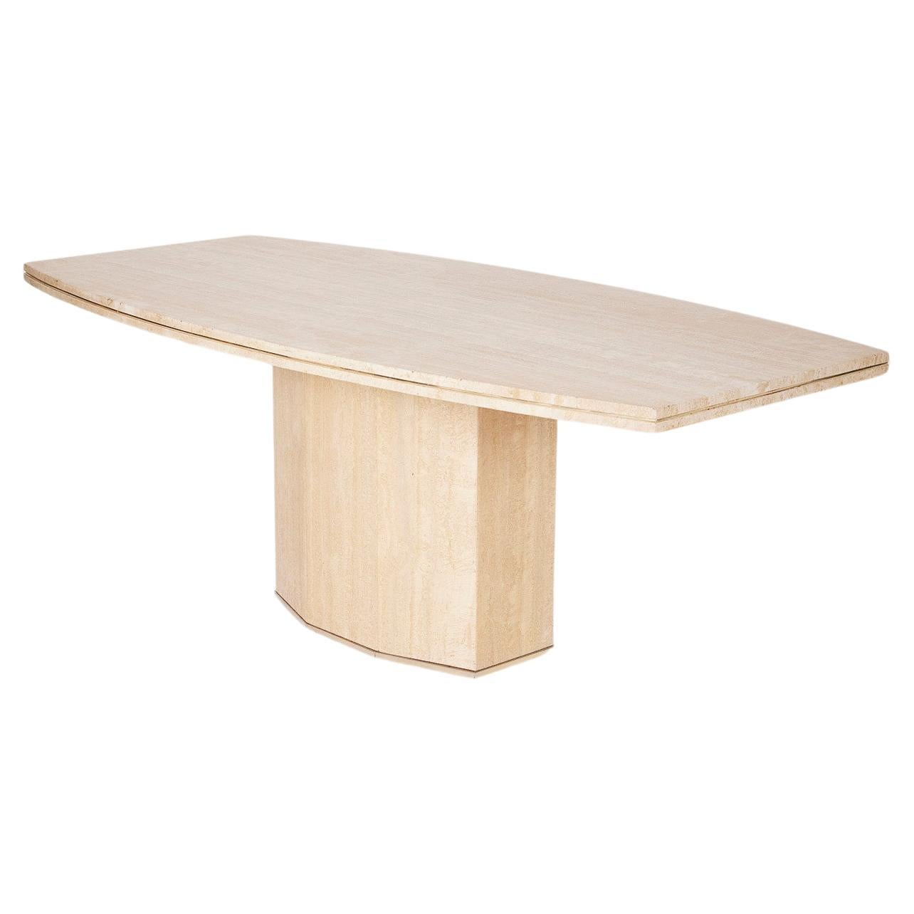 Travertine dining table For Sale at 1stDibs