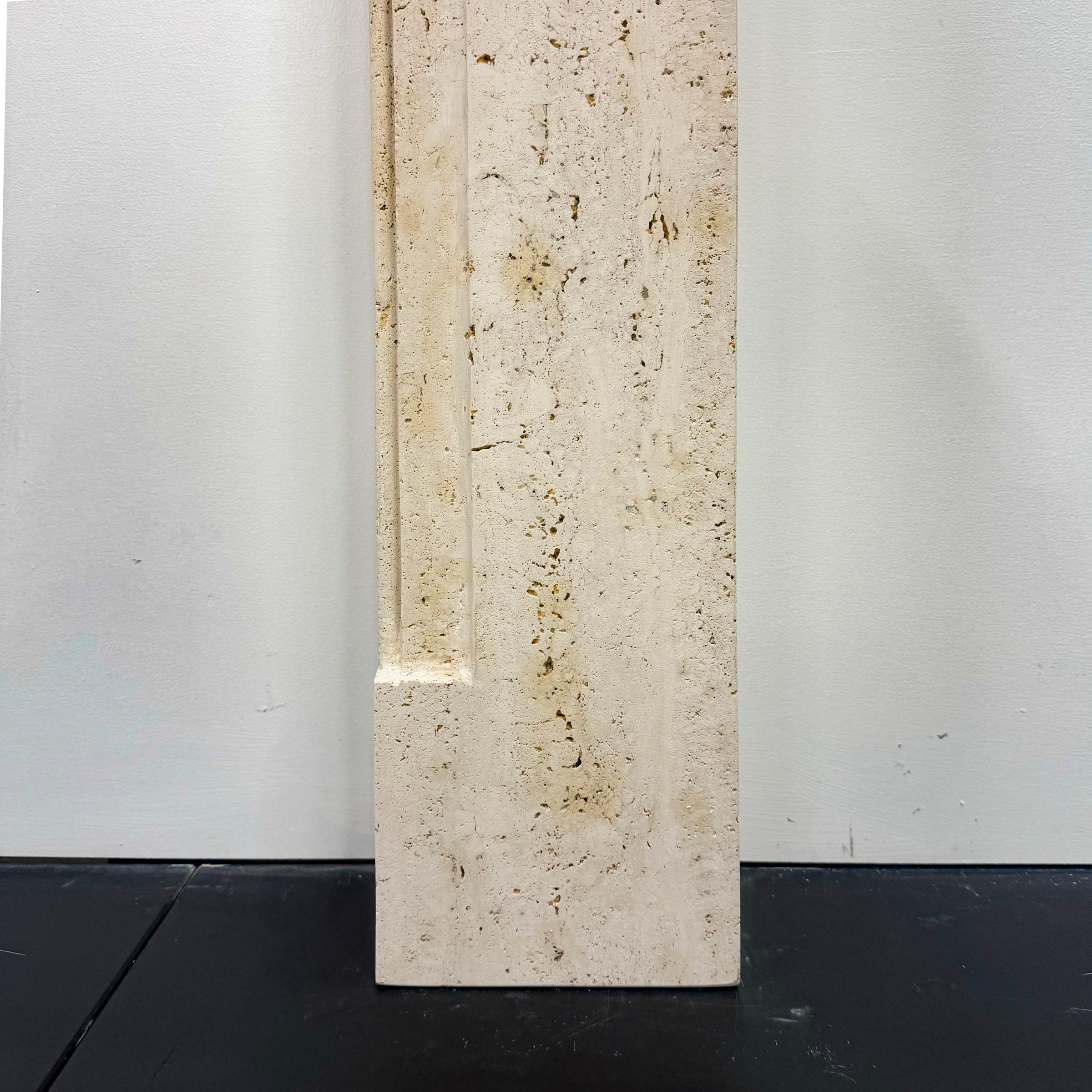 Travertine Marble Fireplace Surround For Sale at 1stDibs