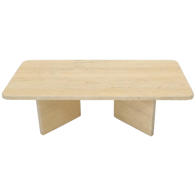 Travertine Marble Rectangular Coffee Table at 1stDibs