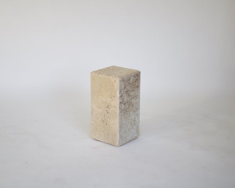 Travertine Marble Rectangular Tall or Drink Side Table Tower Table ...