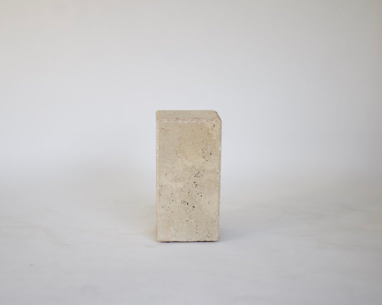 Travertine Marble Rectangular Tall or Drink Side Table Tower Table ...