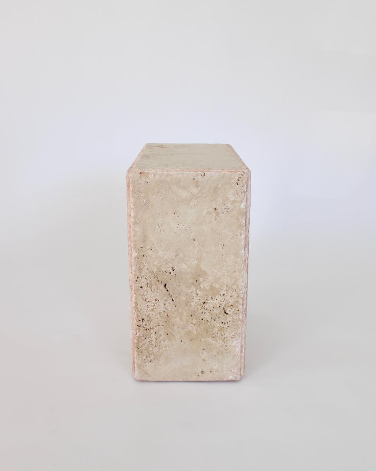 Travertine Marble Rectangular Side Table Drinks Table Coffee Table ...