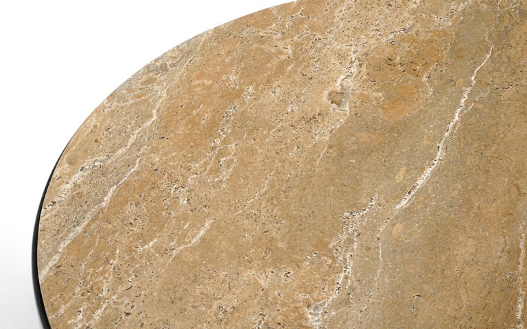 Travertine Marble-Top Round Dunbar Coffee Table by Edward Wormley ...