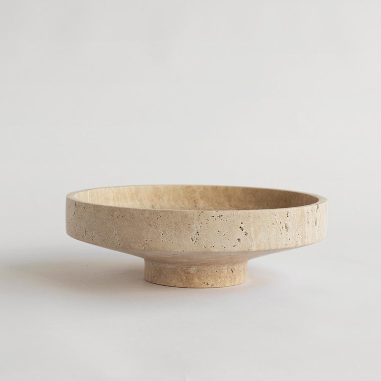 Travertine Narrow Bowl For Sale at 1stDibs
