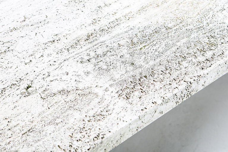 Travertine Oval Table For Sale at 1stDibs