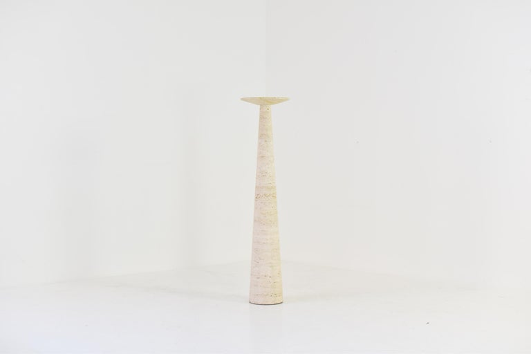 Travertine pedestal by Egidio Di Rosa and Pier Alessandro Giusti for Up ...