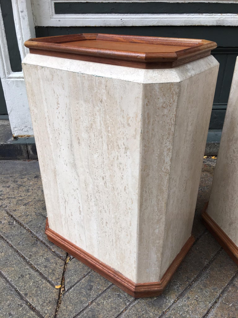 Travertine Pedestals or Display Stands at 1stDibs