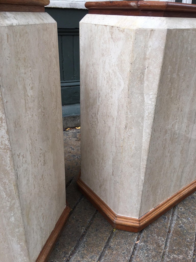 Travertine Pedestals or Display Stands at 1stDibs