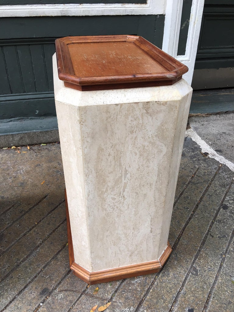 Travertine Pedestals or Display Stands at 1stDibs