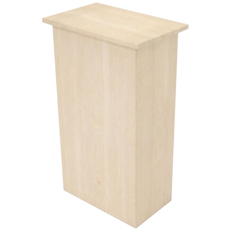 Travertine Rectangle Shape Pedestal Stand For Sale at 1stDibs