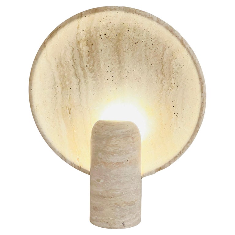 Travertine Sconce Lamp For Sale at 1stDibs