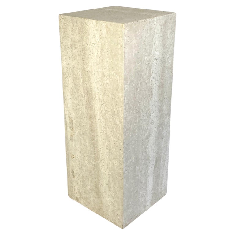 Travertine Stone Plinth / Pillar / Plant Stand at 1stDibs