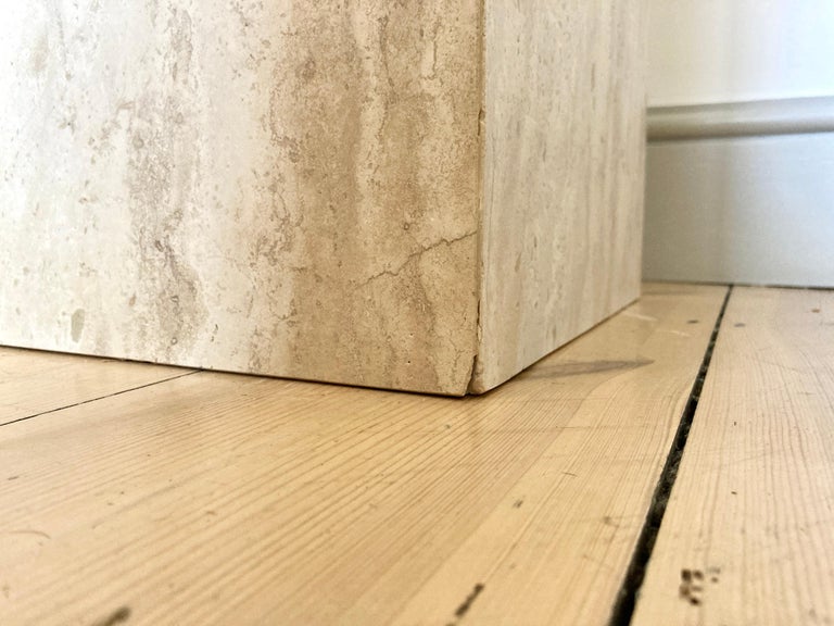 Travertine Stone Plinth / Pillar / Plant Stand at 1stDibs