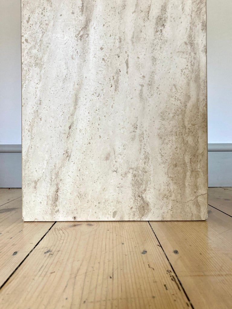 Travertine Stone Plinth / Pillar / Plant Stand at 1stDibs