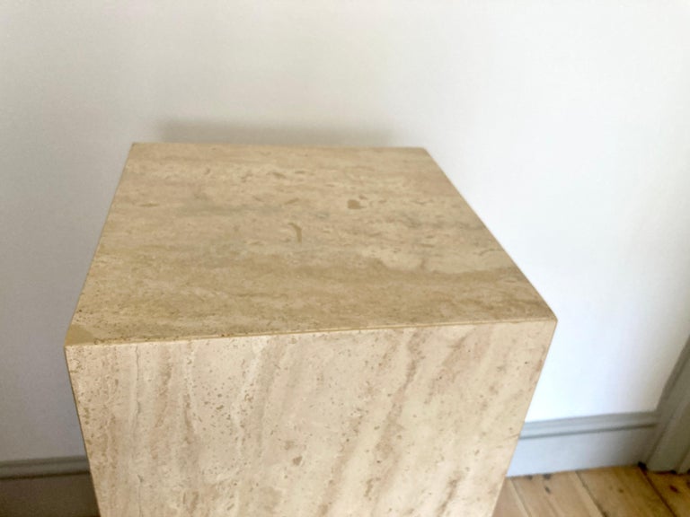 Travertine Stone Plinth / Pillar / Plant Stand at 1stDibs