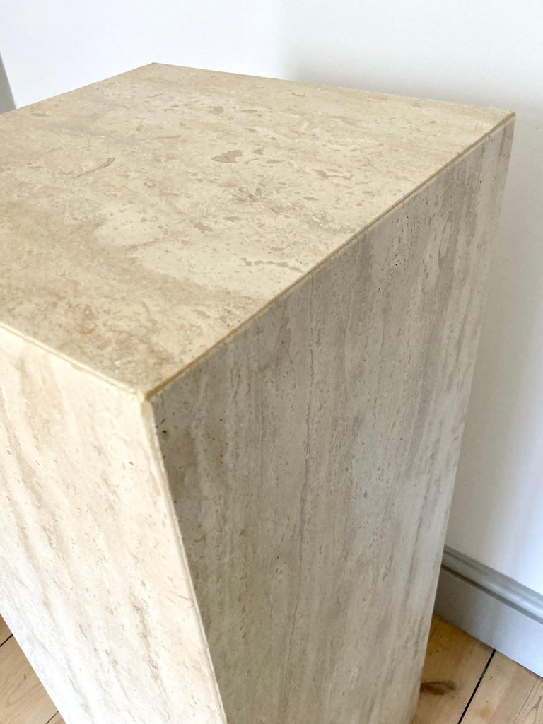 Travertine Stone Plinth / Pillar / Plant Stand at 1stDibs