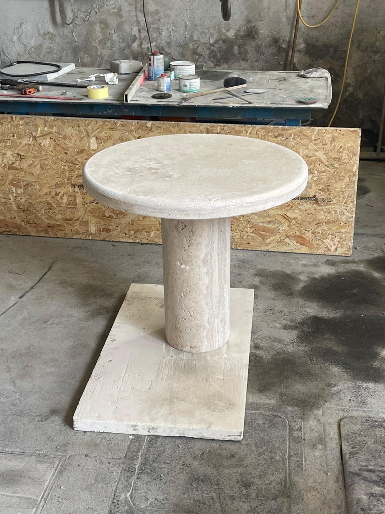 Travertine Table by Brajak Vitberg For Sale at 1stDibs