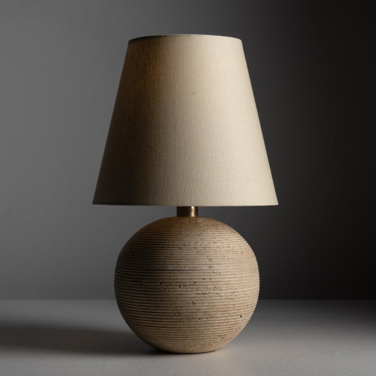 Travertine Table Lamp at 1stDibs