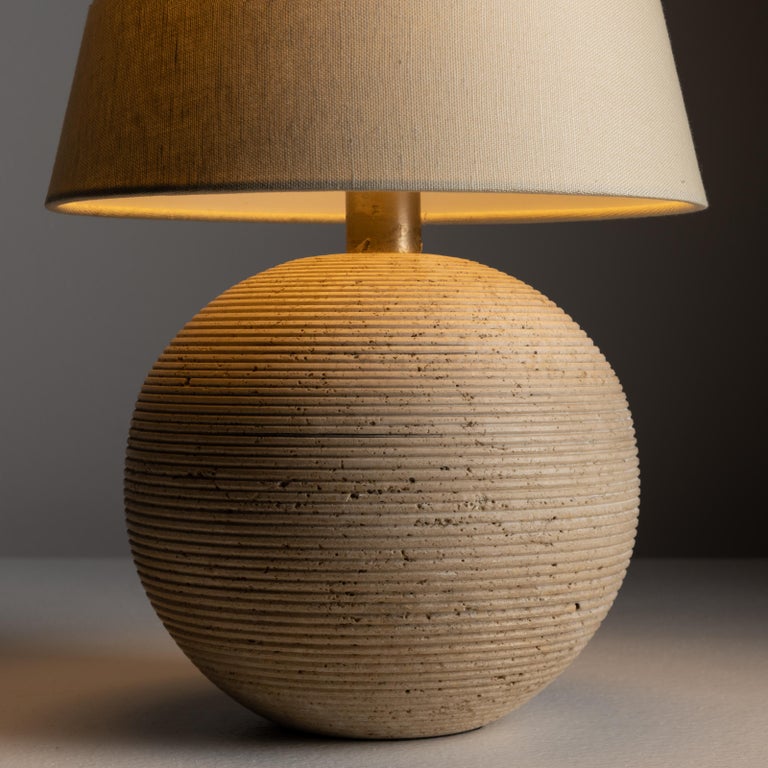 Travertine Table Lamp at 1stDibs