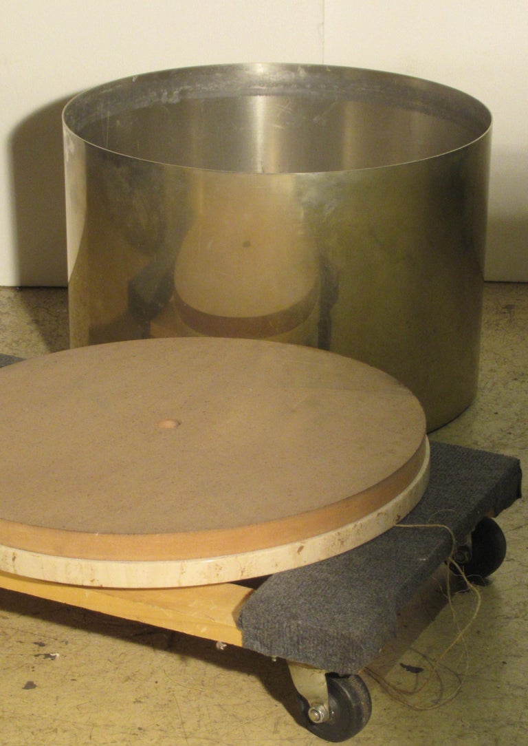 Travertine Top Minimalist Cylinder Tables by Paul Mayen - Habitat ...