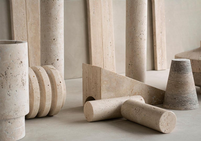 Travertine Wine Bottle Stand For Sale at 1stDibs
